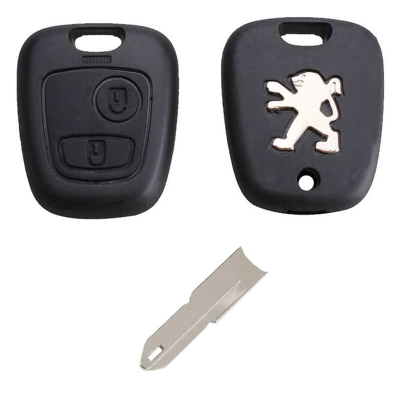 Peugeot 106 206 306 406 2 Button Replacement Remote Key Fob Case And ...
