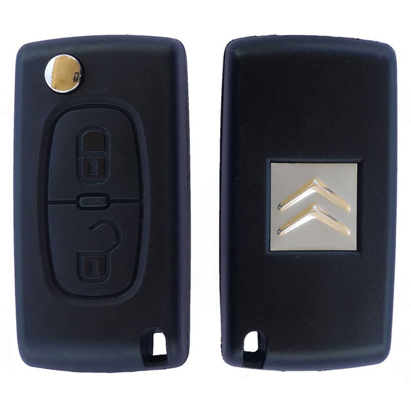 Citroen Replacement 2 Button Remote Car Key Fob Case With HU83 Flip ...