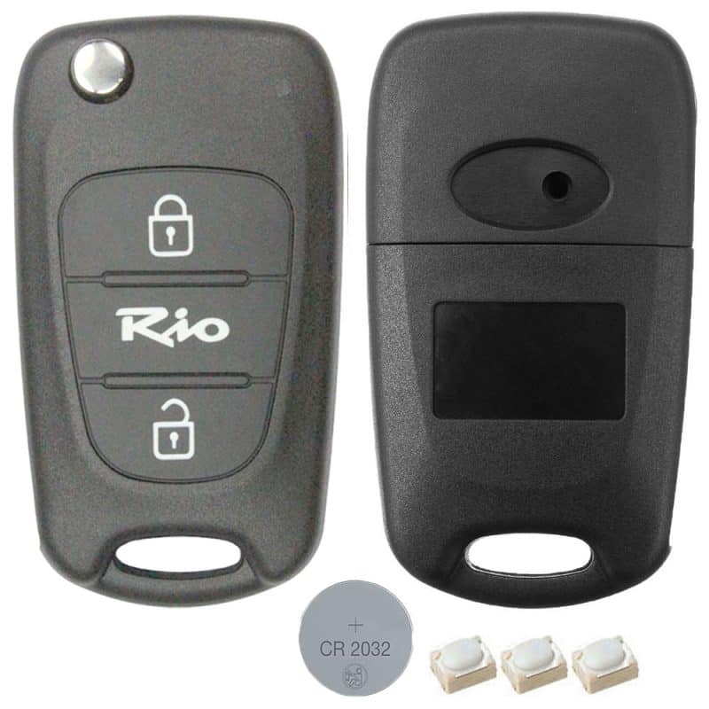 DIY Repair Kit For Kia Rio 3 Button Remote Car Key Fob Case RIO Logo 3 ...